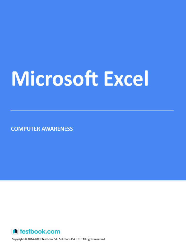 Microsoft Excel - Study Notes | PDF | Microsoft Excel | Spreadsheet Microsoft Excel - Study Notes | PDF | Microsoft Excel | Spreadsheet