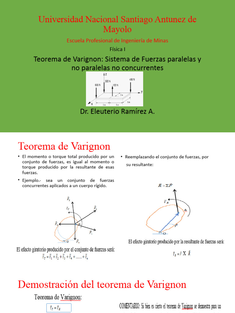 Teorema de Varignon | PDF | Matemáticas | Mecánica