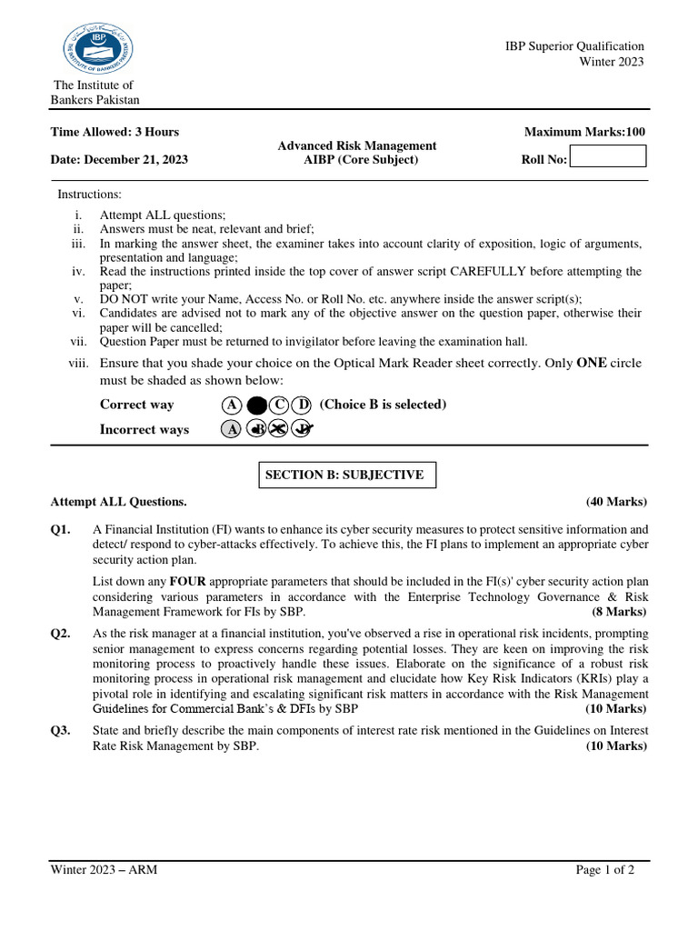 Advance Risk Management | PDF | Risk Management | Risk