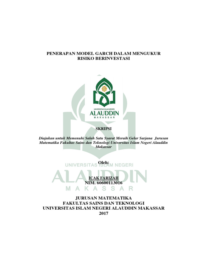Arima Dan Arch Garch | PDF