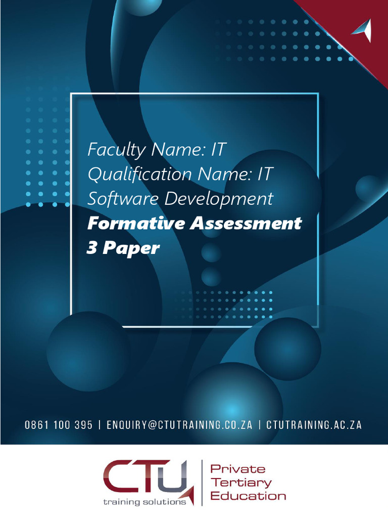 IT Software Development Assessment Paper | PDF | Model–View–Controller ...