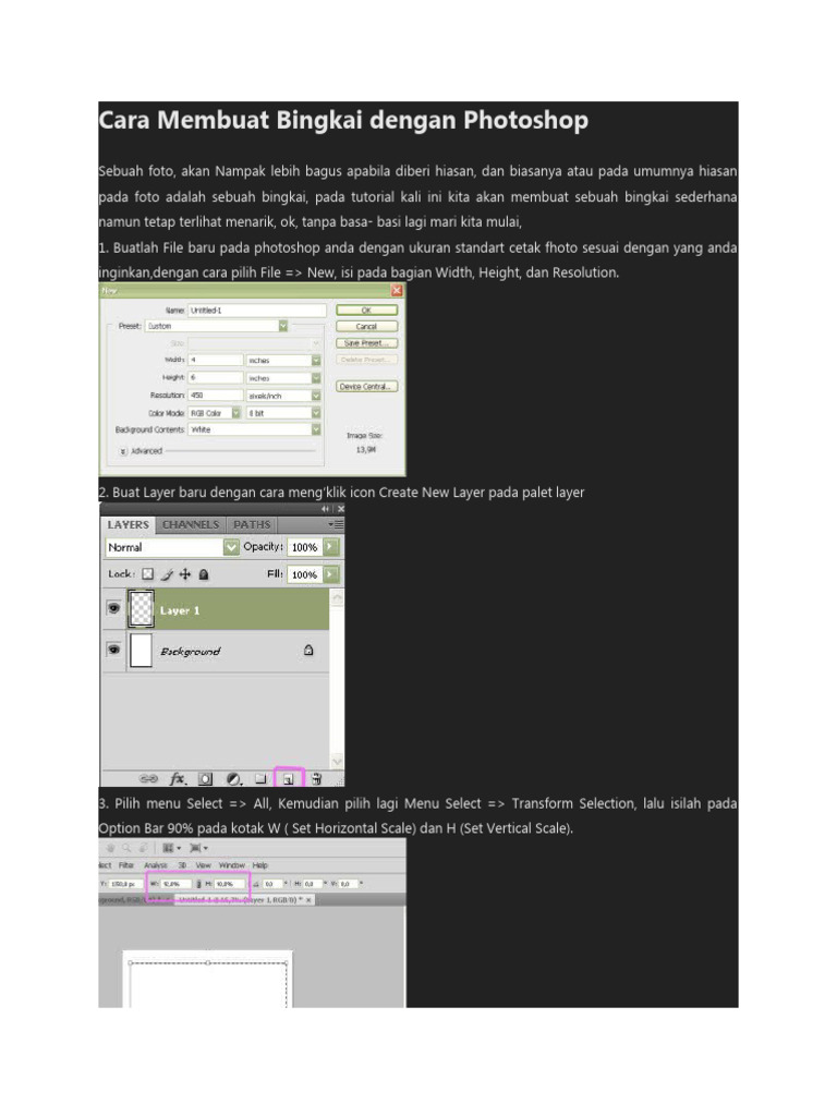 Cara Membuat Bingkai dengan Photoshop | PDF