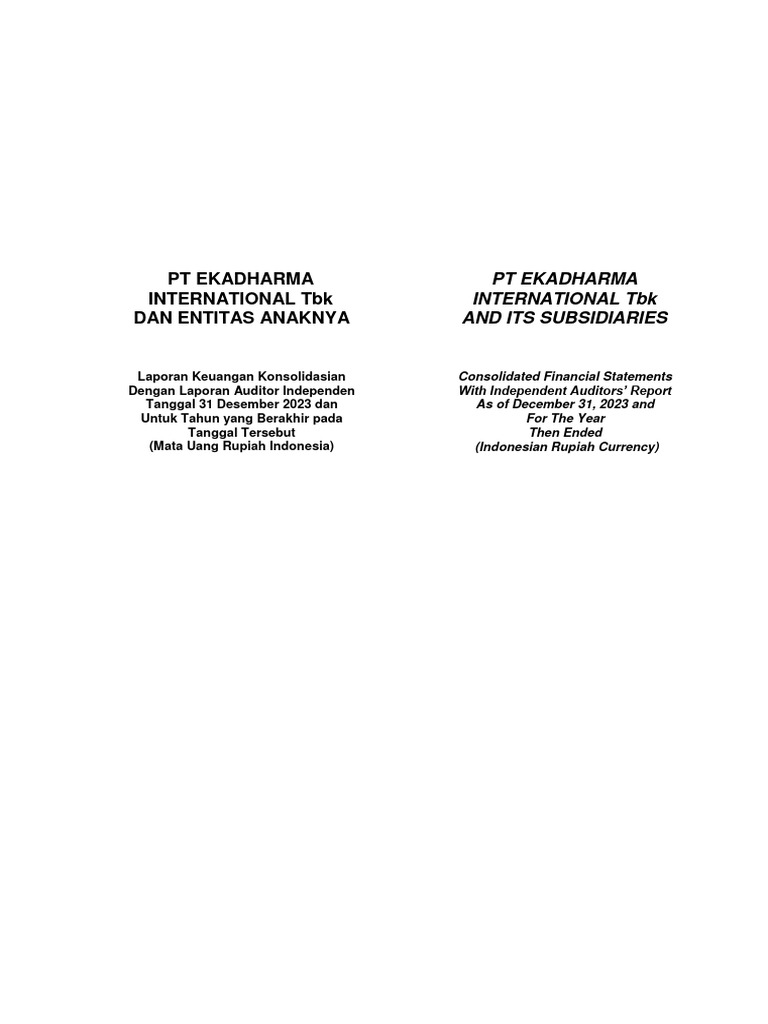 Ekad - LKT 31 Des 2023 | PDF | Equity (Finance) | Fair Value