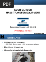 Koch Glitsch Conventional Trays Brochure | PDF | Distillation ...