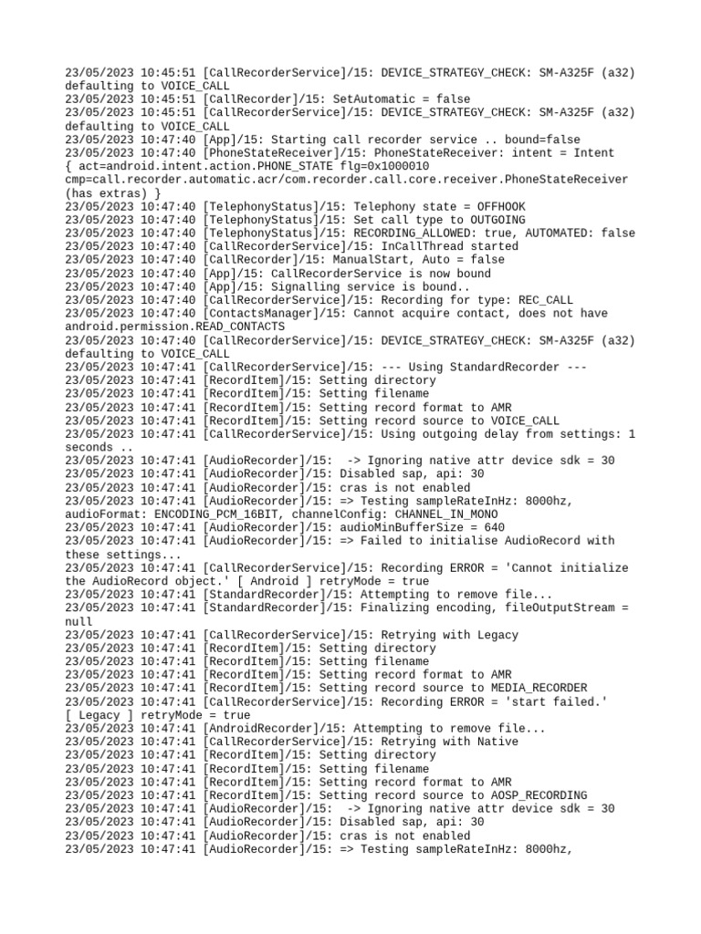 CallRecord Log | Download Free PDF | Computer Engineering | Digital Technology