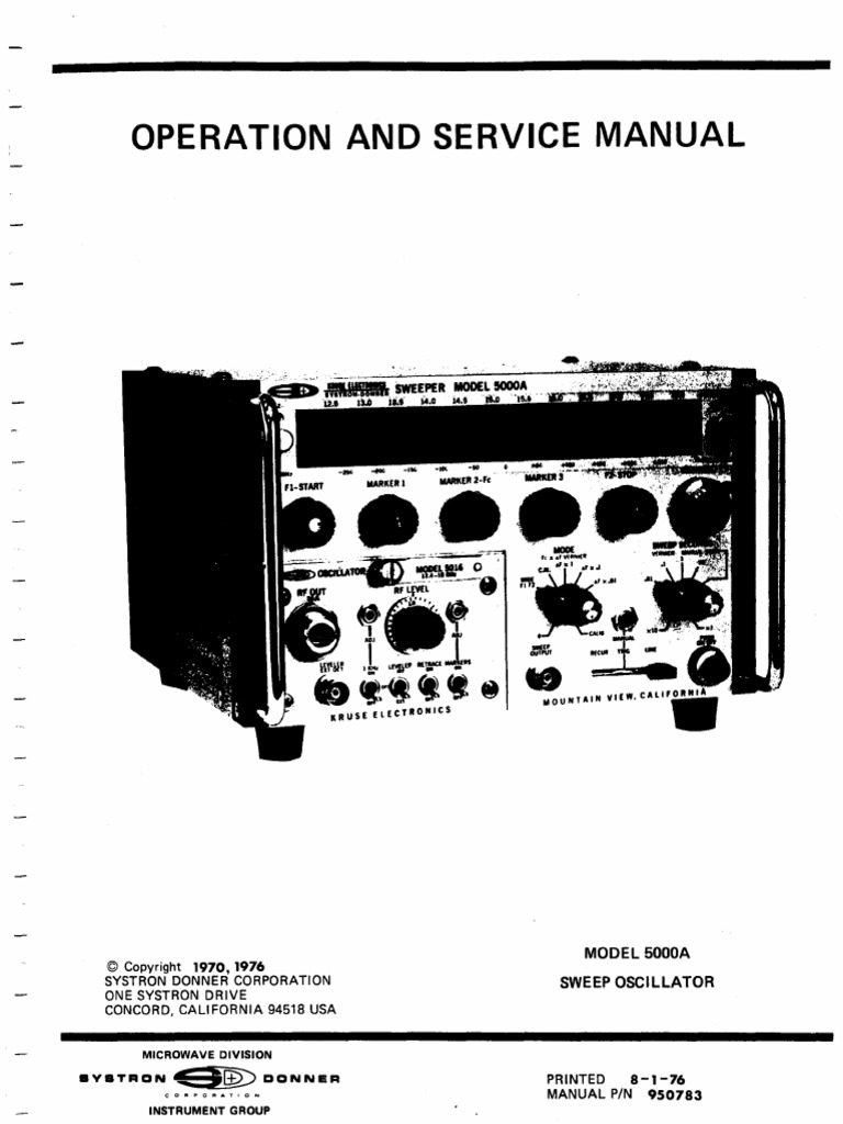 Systron Donner 5000A | PDF