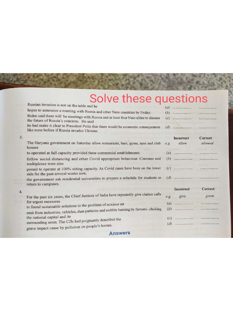 English Holiday Homework | PDF