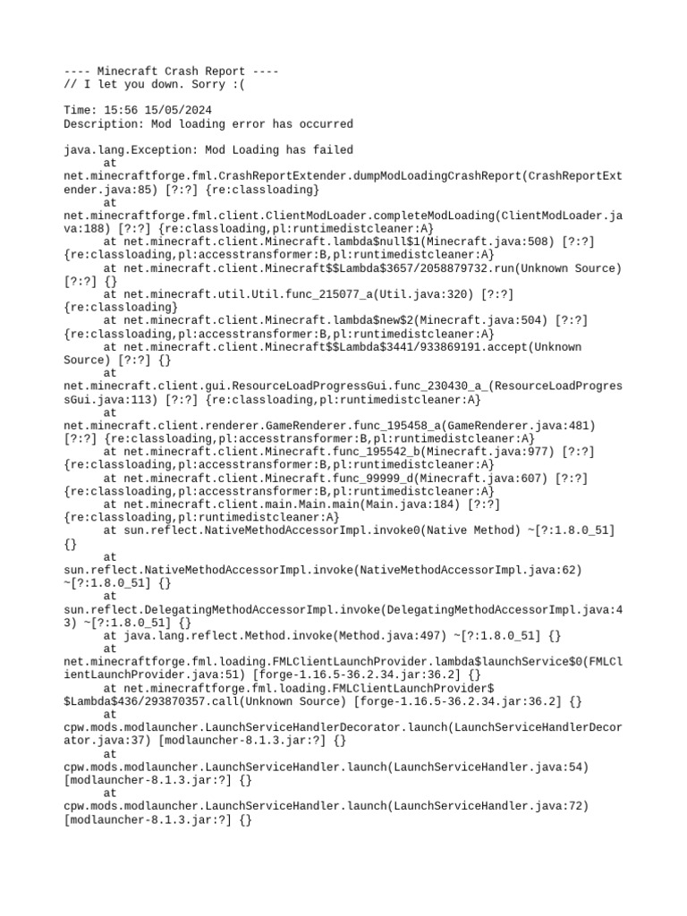 Crash 2024 05 15 - 15.56.40 FML | PDF | Java Virtual Machine ...