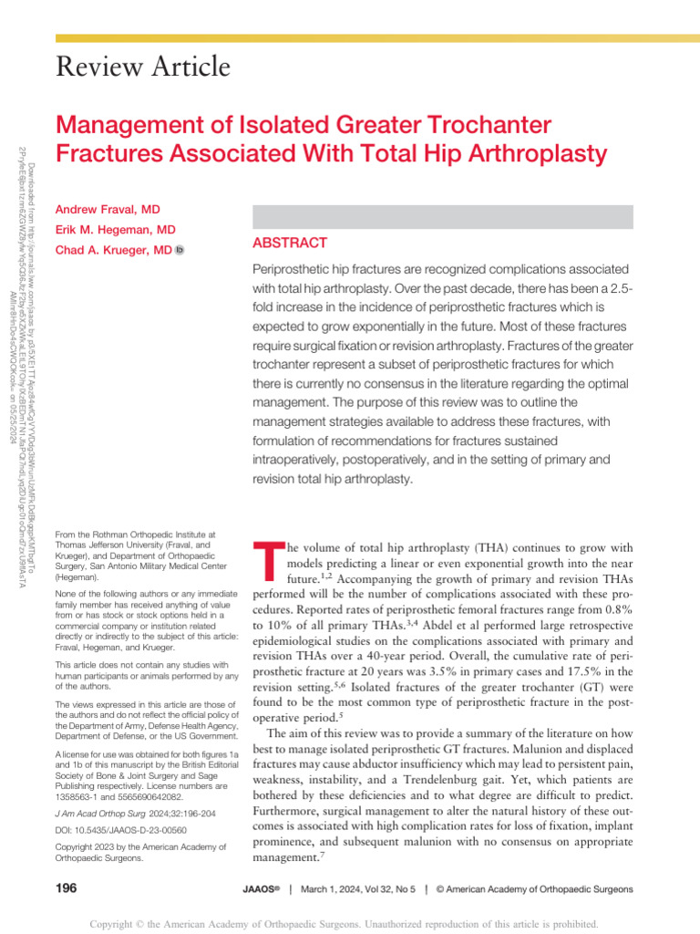 Management of Isolated Greater Trochanter.2 | PDF | Orthopedic Surgery ...