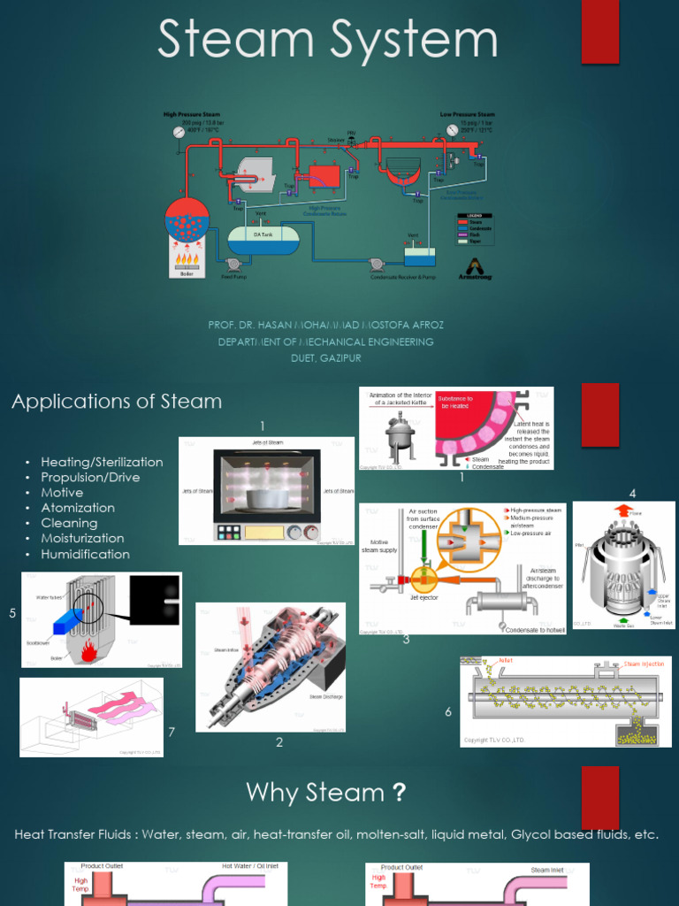 Steam System Presentation s1-2 | PDF | Steam | Heat Transfer