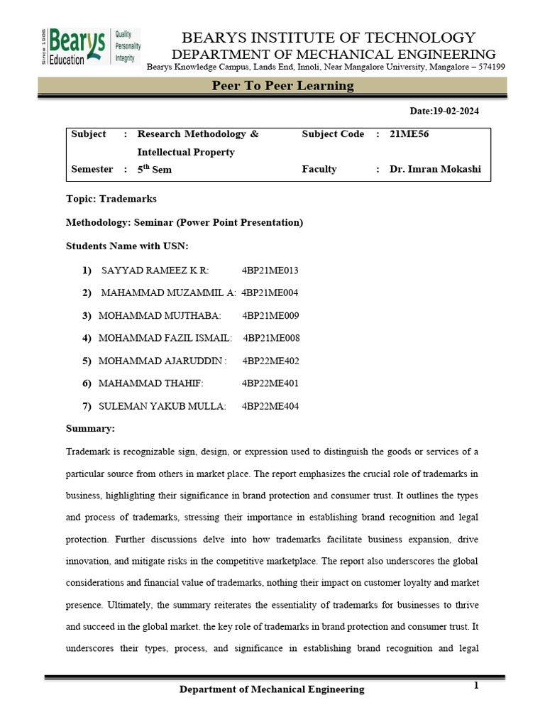 RMI_Report_2[1] | PDF | Trademark | Business