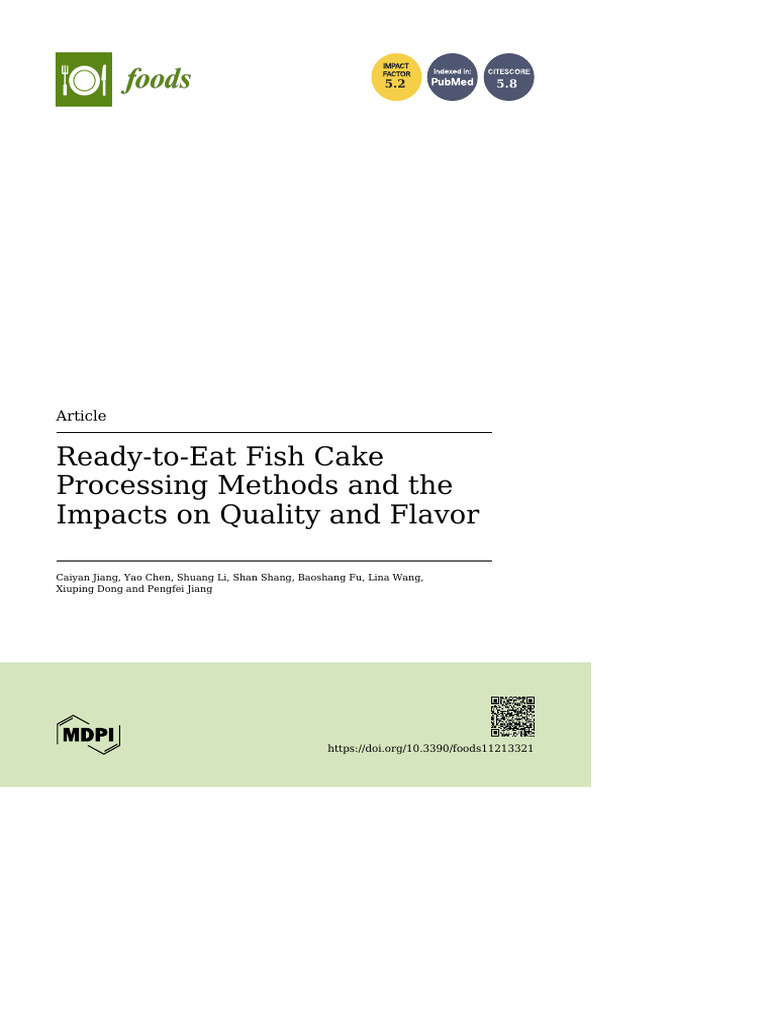 04 Ready-to-Eat Fish Cake Processing Methods and the Impacts on Quality ...