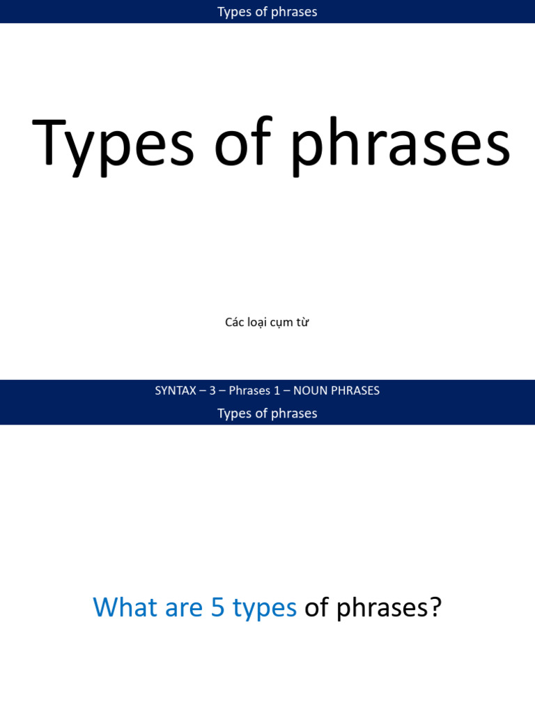 Syntax-Lesson 3-Phrase 1-NOUN PHRASES | PDF