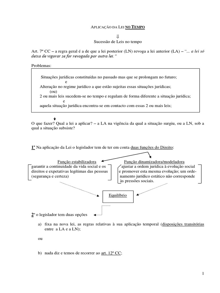 Aplicação da Lei no Tempo e Retroatividade | PDF | Justiça | Crime e ...