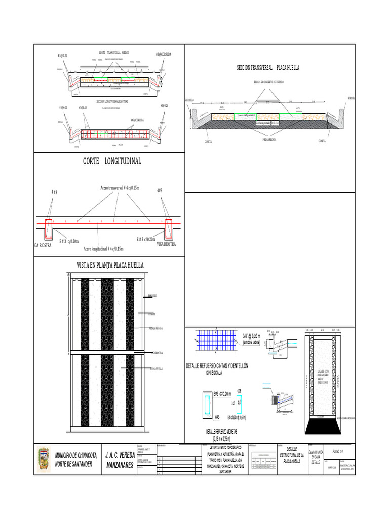 DISEÑO ESTRUCTURAL PLACA HUELLA - ricaurte-ESTRUCTURAL PH RICAURTE | PDF