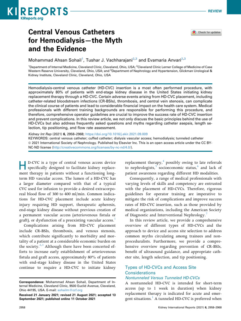 CVC HD B.inggris | PDF | Vein | Catheter