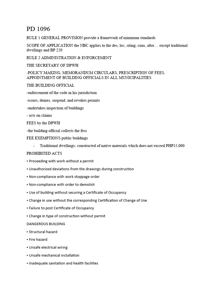 PD 1096 | PDF | Wall | Building