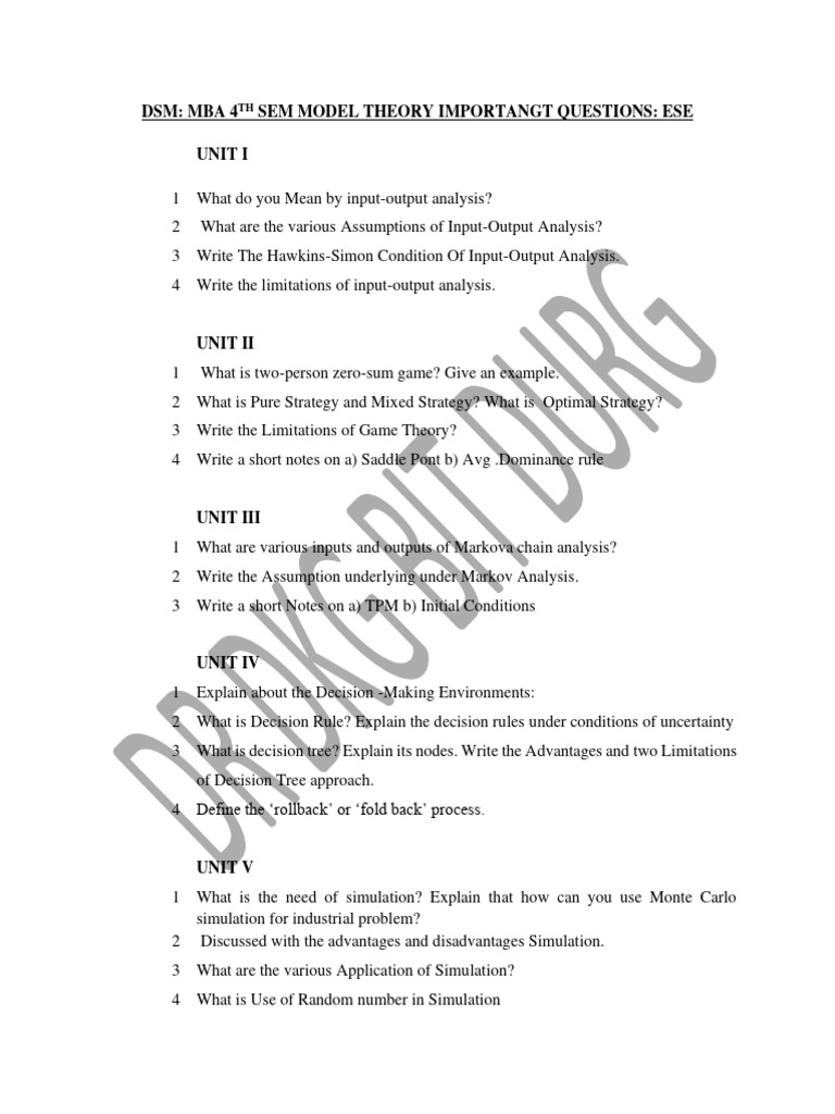 DSM Theory Questions 2023 | PDF | Computers