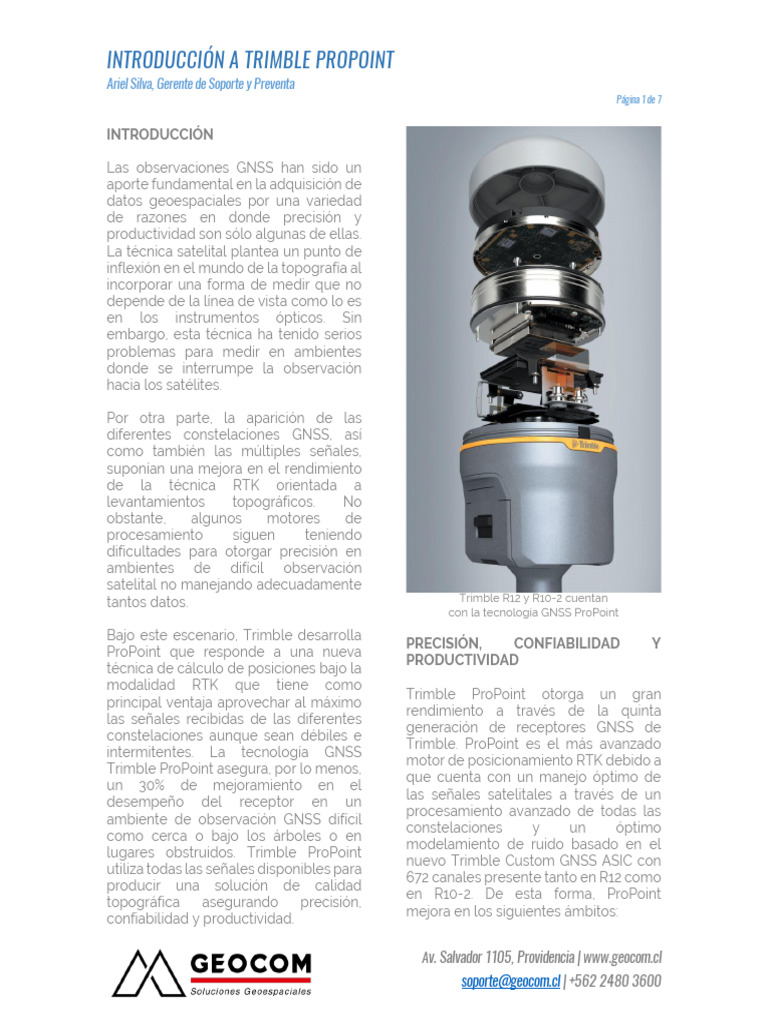 Introduccion a Trimble ProPoint | PDF | Ingeniería de confiabilidad