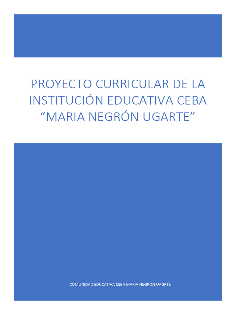 Pci Ceba Maria Negron 2024 Actualizado | PDF | Aprendizaje | Plan de ...