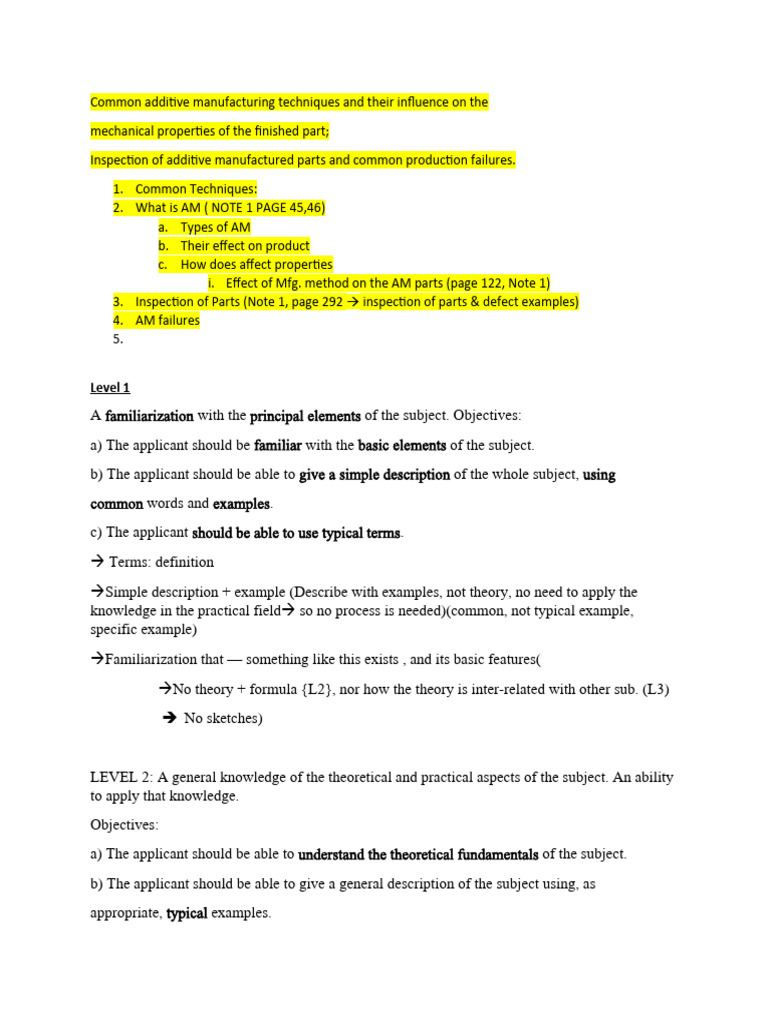 Common Additive Manufacturing Techniques and Their Influence On The | PDF | Knowledge | Theory