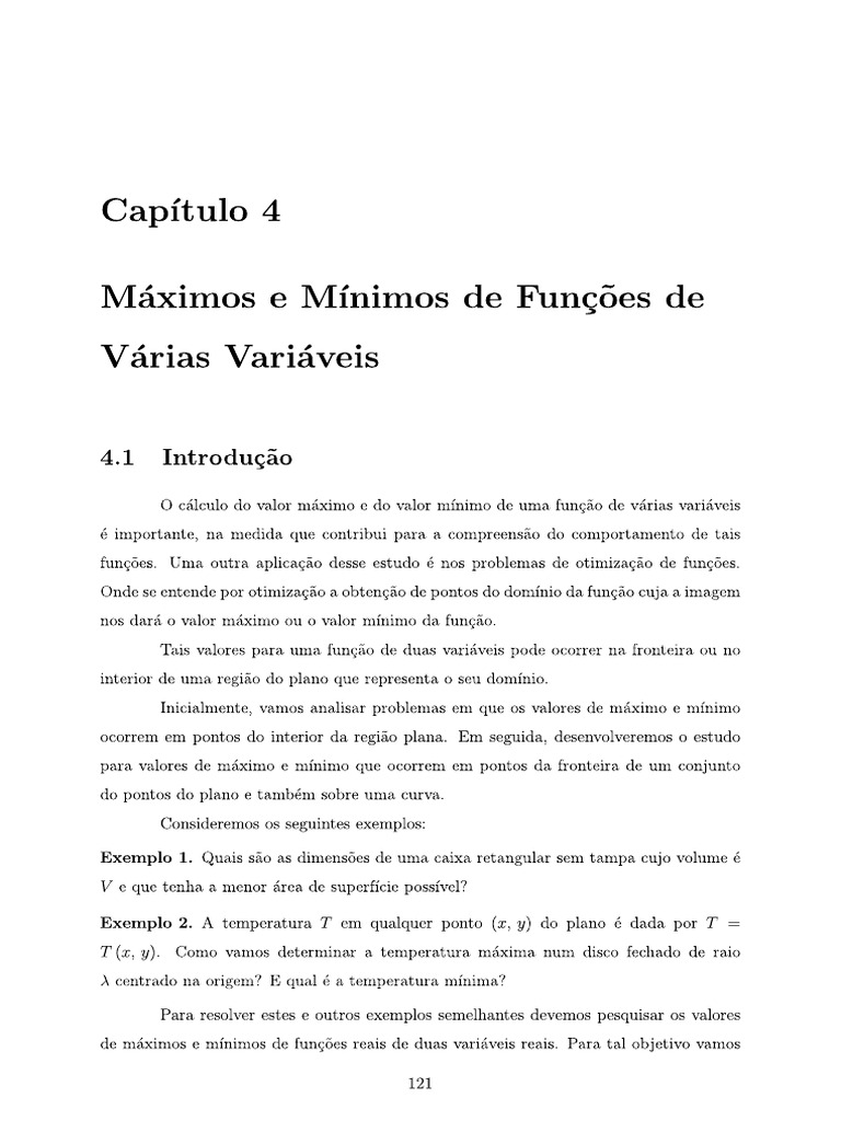 Máximos e Mínimos | PDF