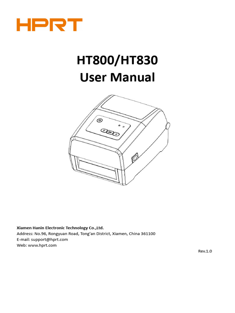 HT800HT830 User Manual - Rev.1.0 | PDF | Microsoft Windows | Printer ...