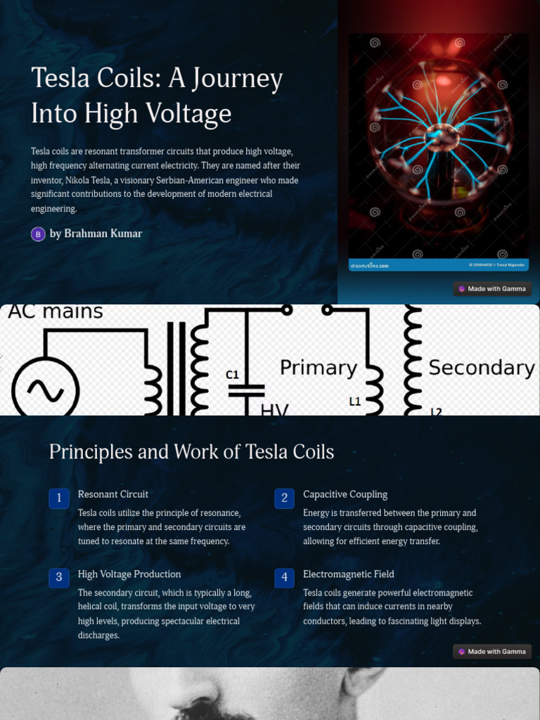 Tesla Coils: High Voltage Innovations | PDF | Inductor | Transformer