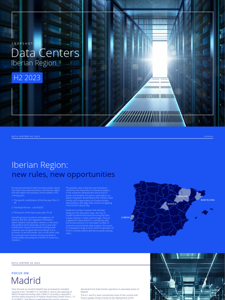 Colliers - Data Center Snapshot - FY2023 | PDF | Data Center | Barcelona