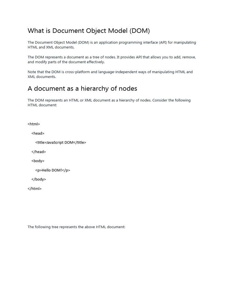 Document Object Model | PDF | Document Object Model | Java Script Document Object Model | PDF | Document Object Model | Java Script