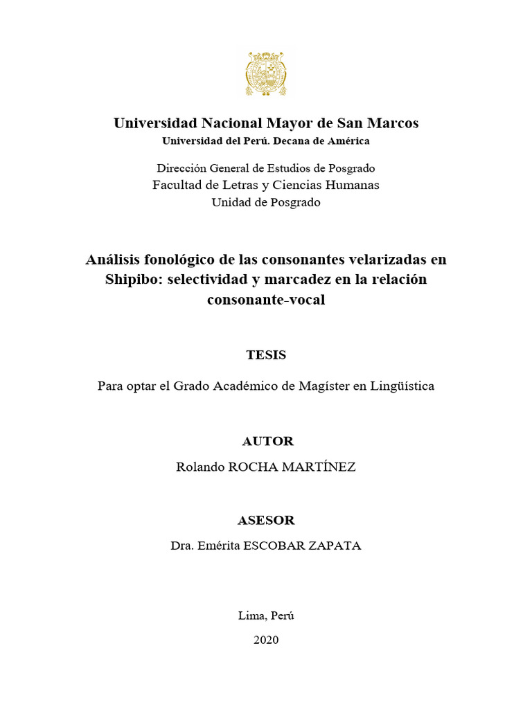 Tesis Rolando Rocha | PDF | Teoría | Vocal