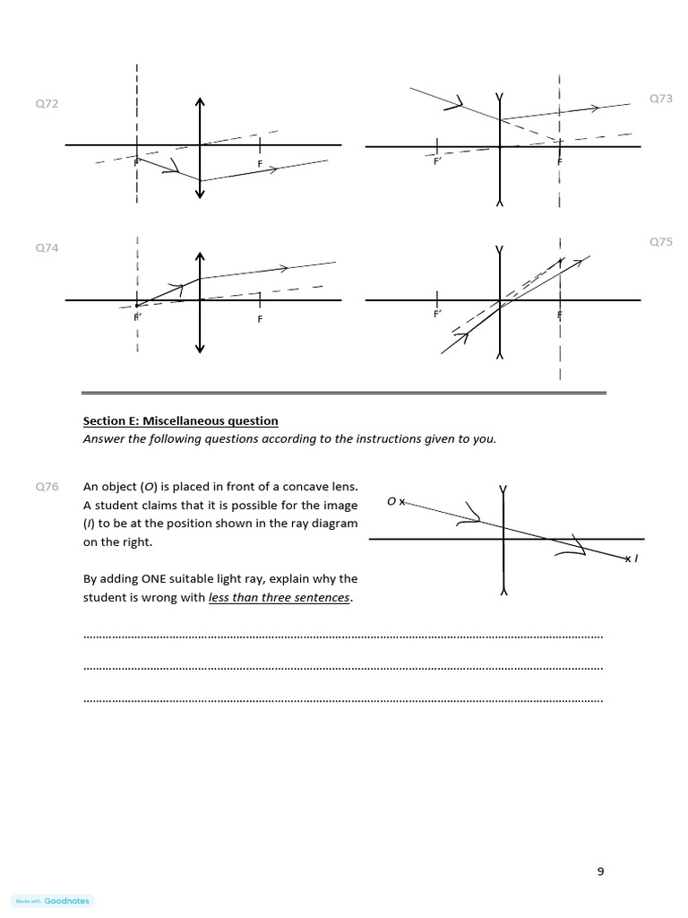 Assignment5 Lens Ray Diagrams | PDF