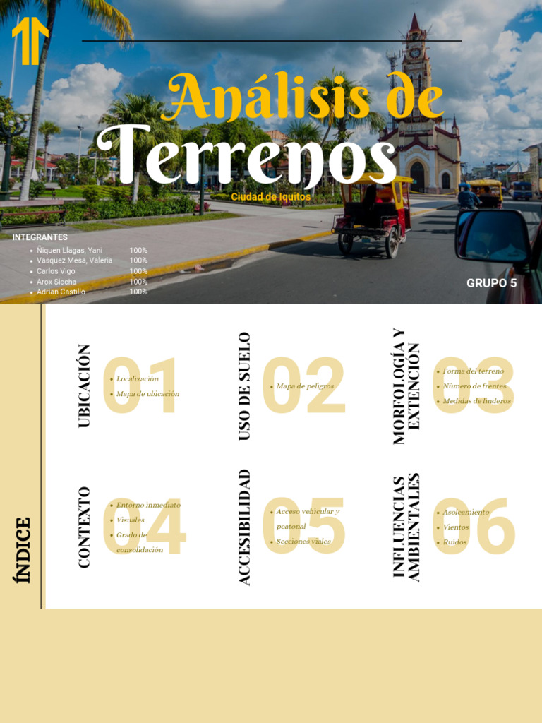 Análisis de Terrenos - Grupo 5 PDF | PDF | Ciencias de la Tierra