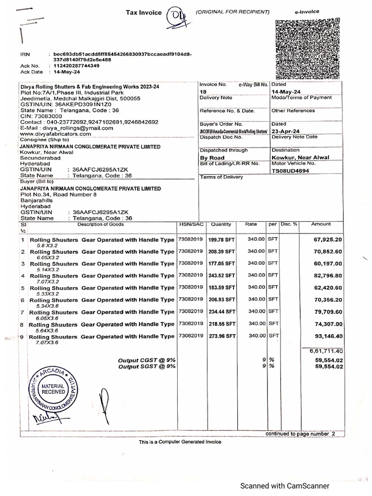 Divya Rolling Shutters 18 | PDF