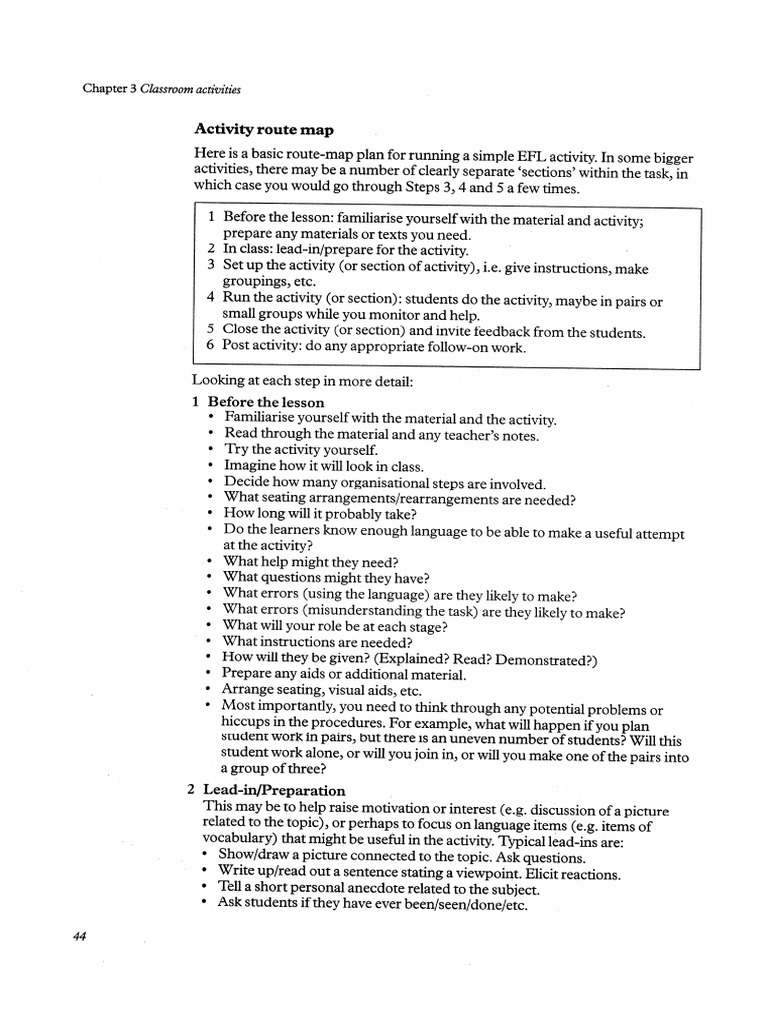 Activity Planning | PDF