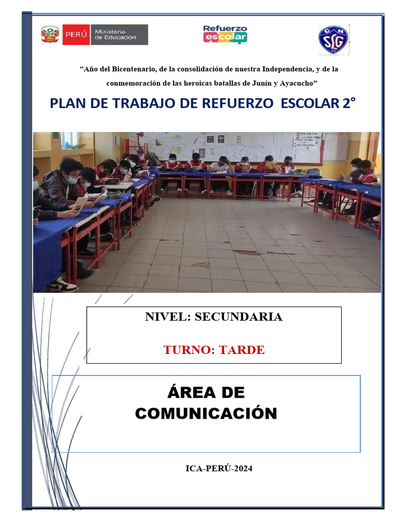 Plan De Refuerzo Escolar 2024 Tt Descargar Gratis Pdf Comprensión
