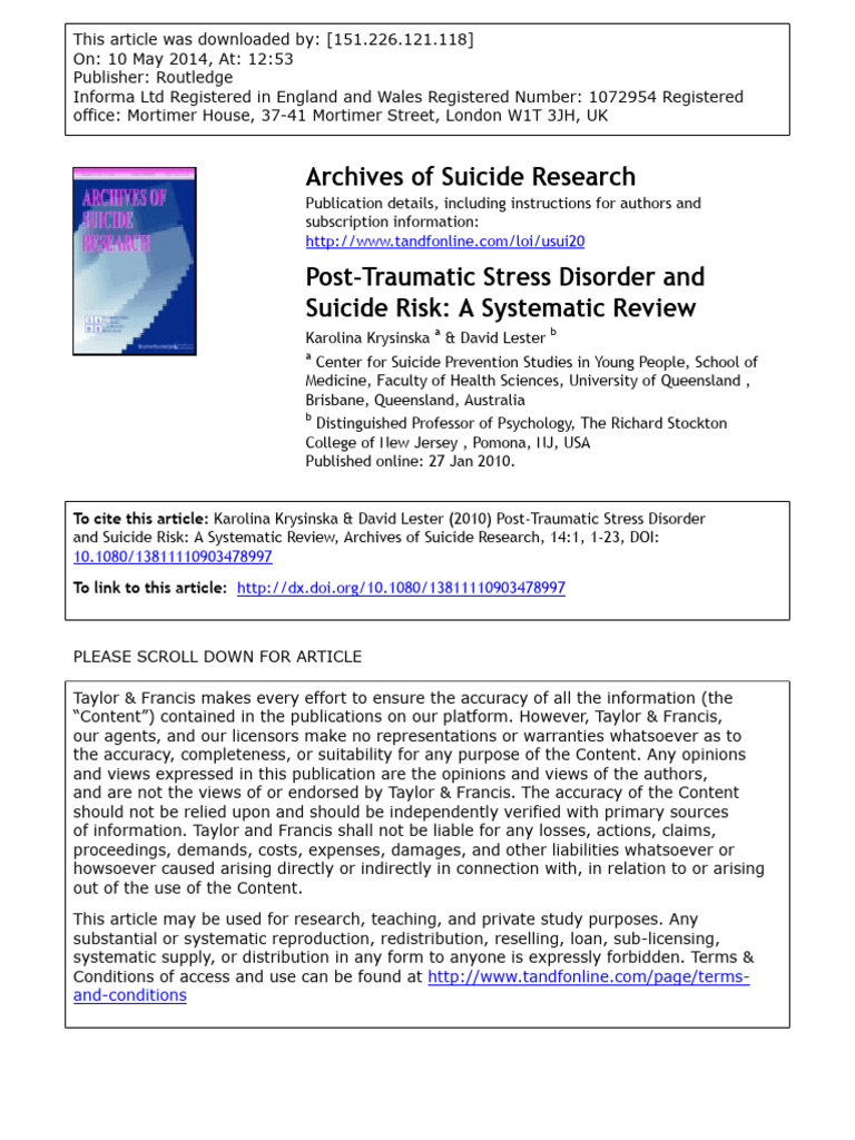 Post-Traumatic Stress Disorder and DBT | PDF | Diagnostic And ...