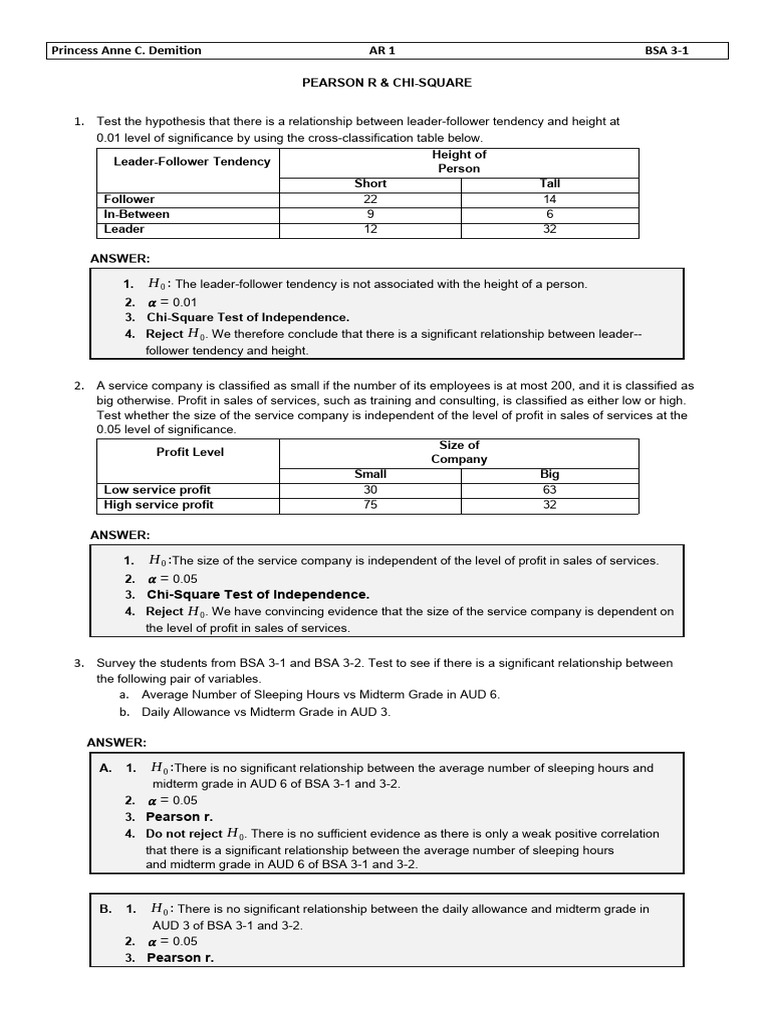 Pearson R Chi Square Pdf Chi Squared Test Tests 