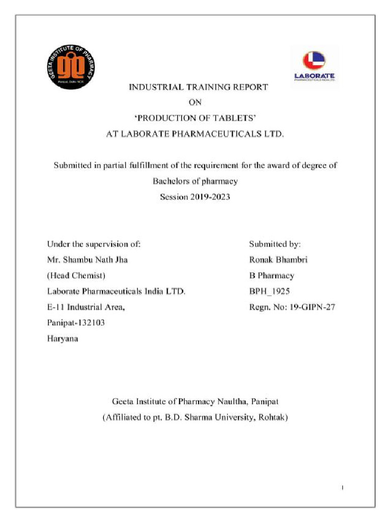 Laborate Company | PDF | Tablet (Pharmacy)