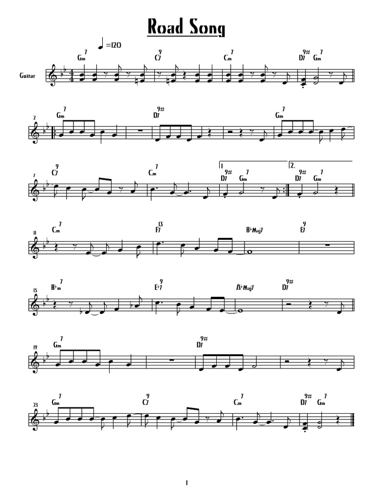 Road Song Guitar | PDF
