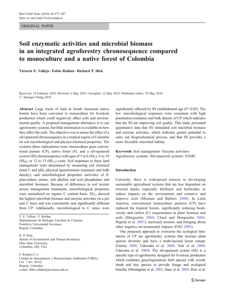 Soil Enzymatic Activities and Microbial | Download Free PDF | Soil | Fertilizer