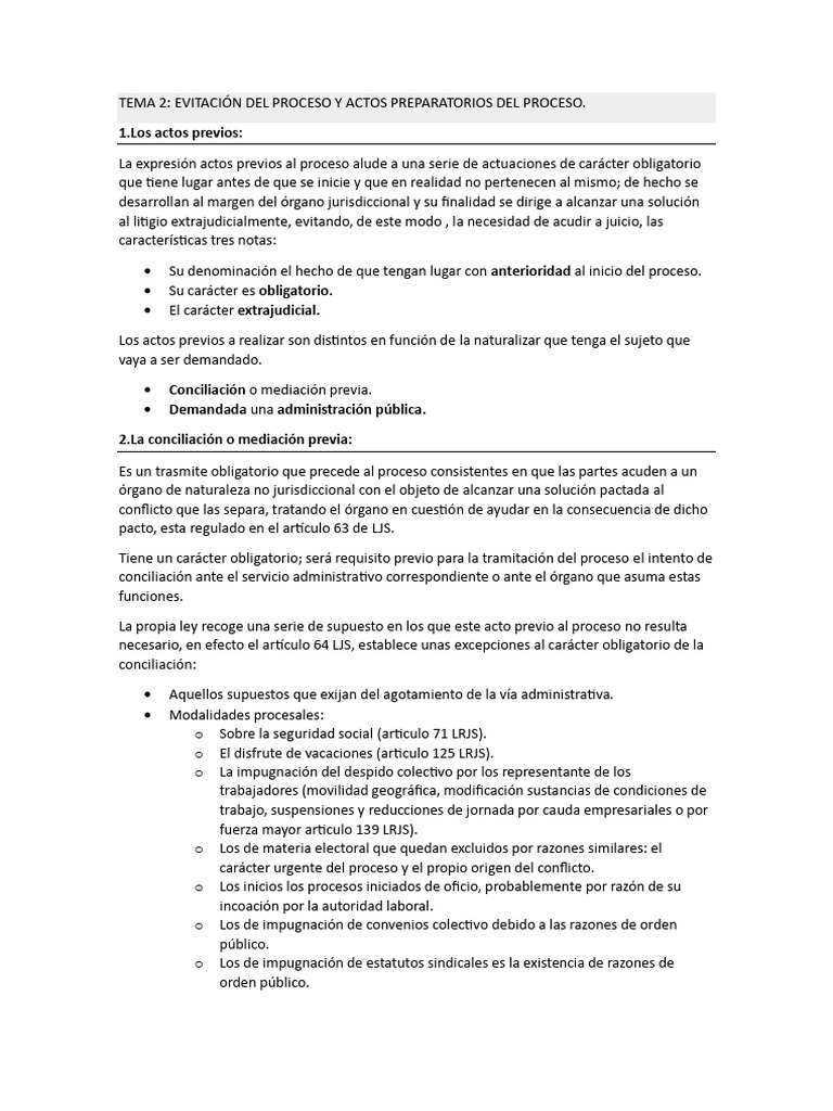 Tema 2 Procesal | PDF | Mediación | Justicia