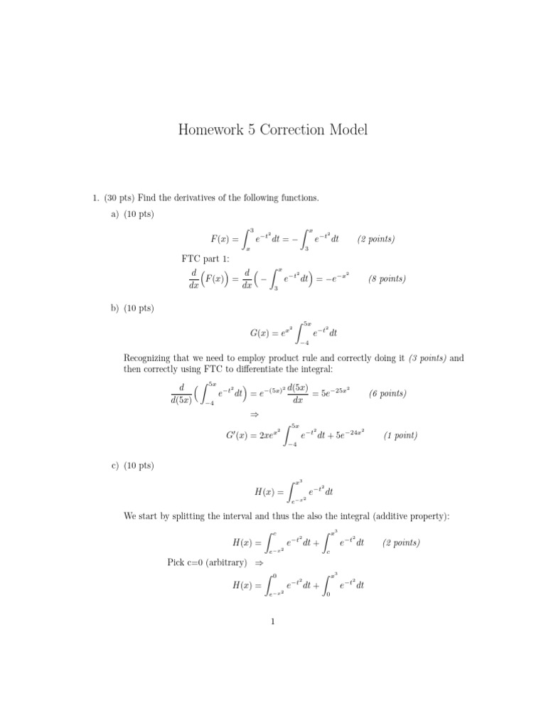 Calc HW 5 | PDF | Functions And Mappings | Applied Mathematics