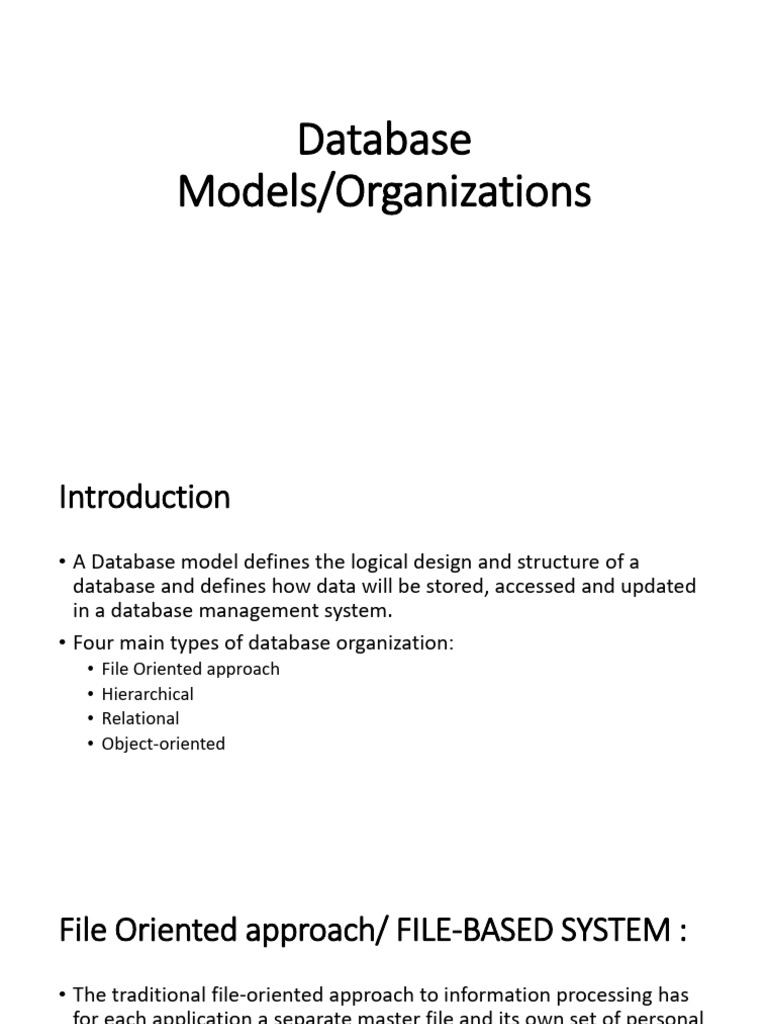 L2 Database Models | PDF | Relational Database | Relational Model L2 Database Models | PDF | Relational Database | Relational Model