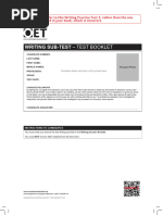 OET Writing Sample Test For Nurses PDF With Answers | PDF | Vertigo ...