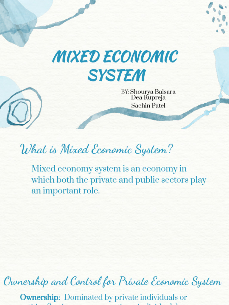 Understanding Mixed Economic Systems | PDF | Economic System | Market ...