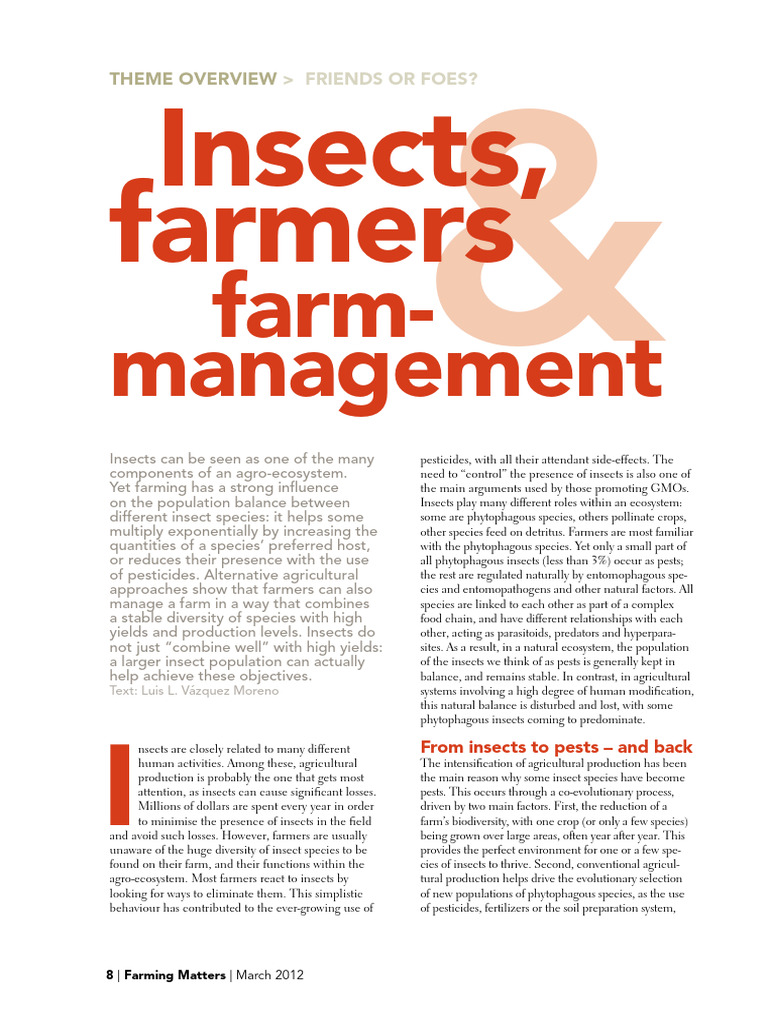 Insects: Allies in Sustainable Farming | PDF | Agriculture | Insects