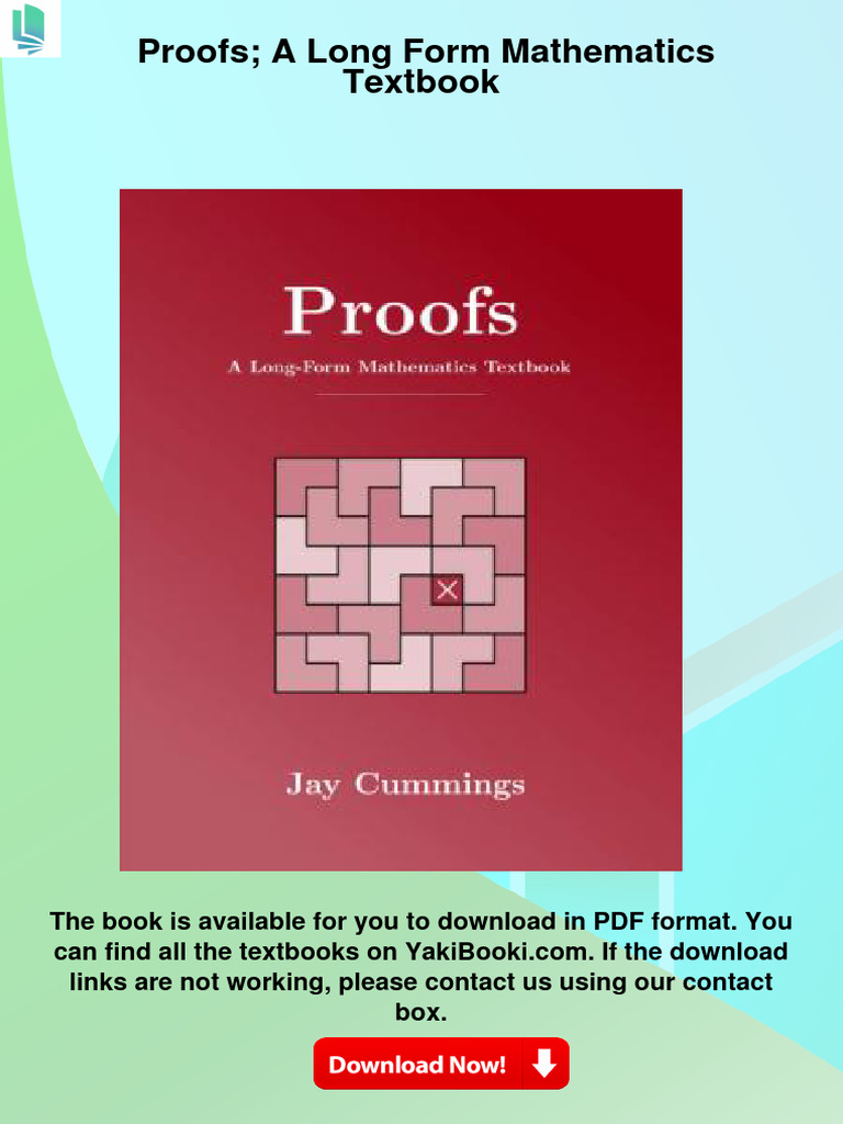 Proofs A Long Form Mathematics Textbook | PDF