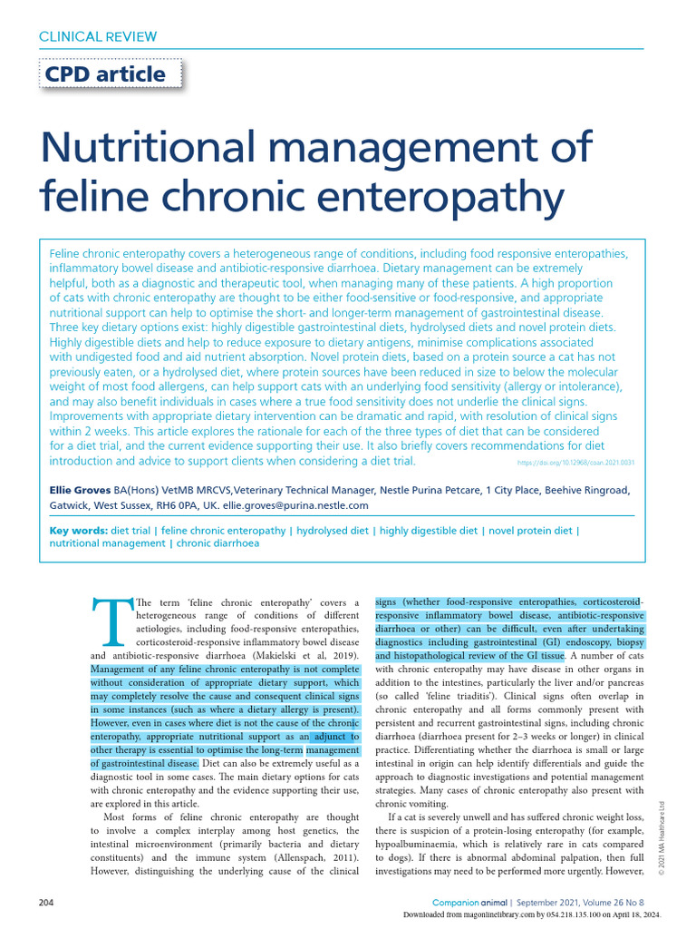 Groves, 2021 | PDF | Gastrointestinal Tract | Food Intolerance