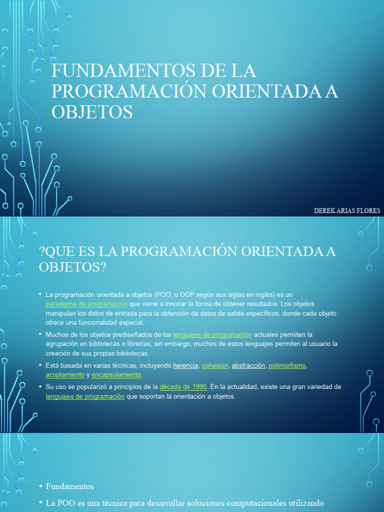 Fundamentos de La Programación Orientada A Objetos | PDF | Objeto ...